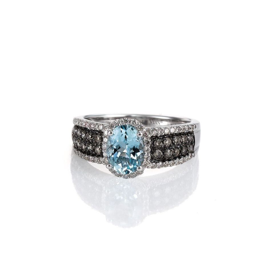 Le Vian Ladies Sea Blue Aquamarine Rings set in 14K Vanilla Gold ...