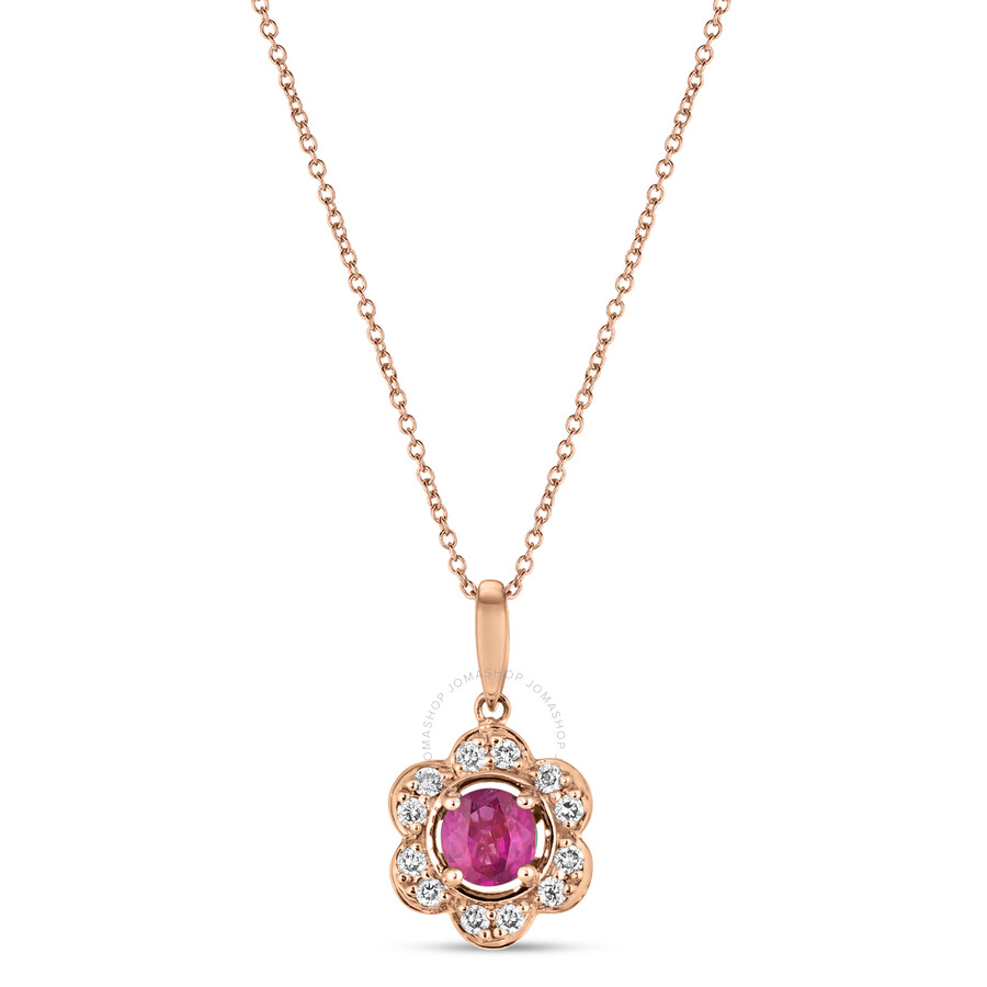 Le Vian Passion Ruby Pendant Set In 14k Strawberry Gold P2662ra 191247778569 Ladies Jewelry