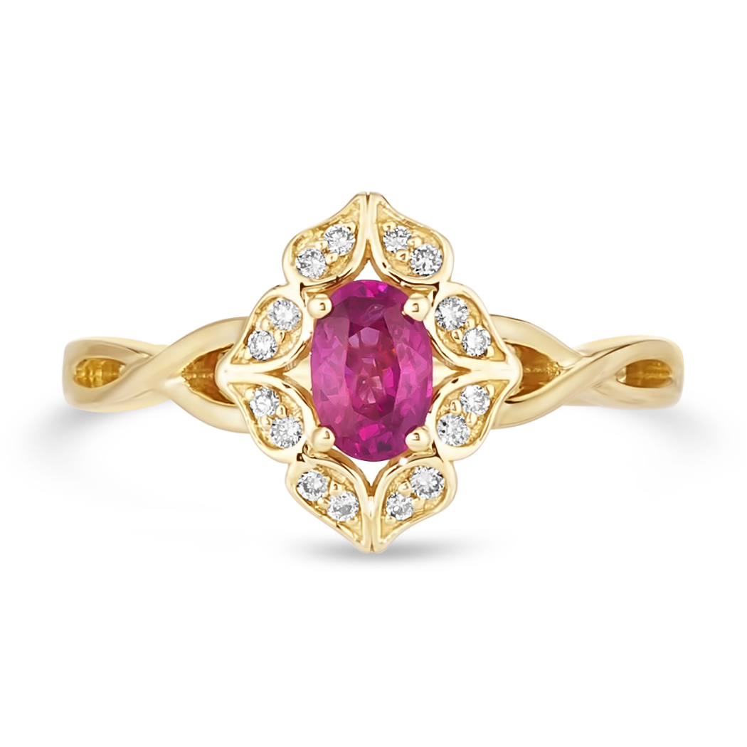 Le Vian Passion Ruby Ring set in 14K Honey Gold 881622a - Ladies ...