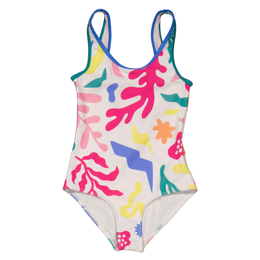 Little Marc Jacobs Girls Coral Reef 1-Piece Swimsuit, Size 10Y W10201 ...