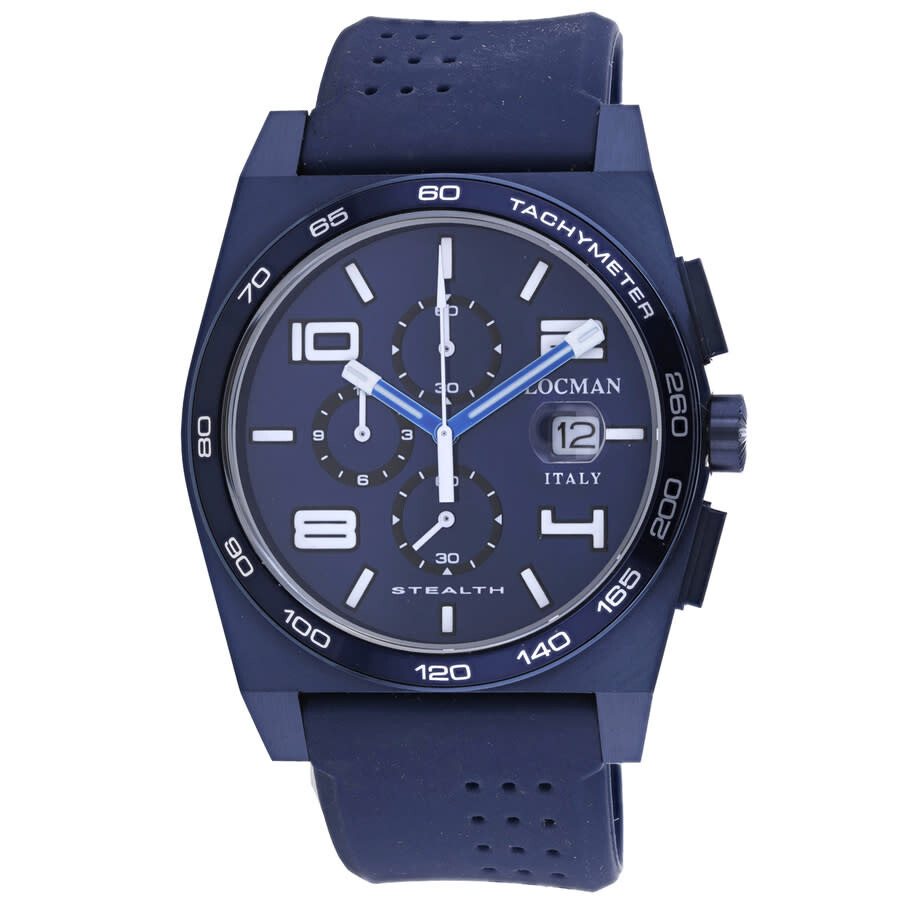 Locman Classic Chronograph Quartz Blue Dial Men's Watch 209BLPVBLWHBLR ...