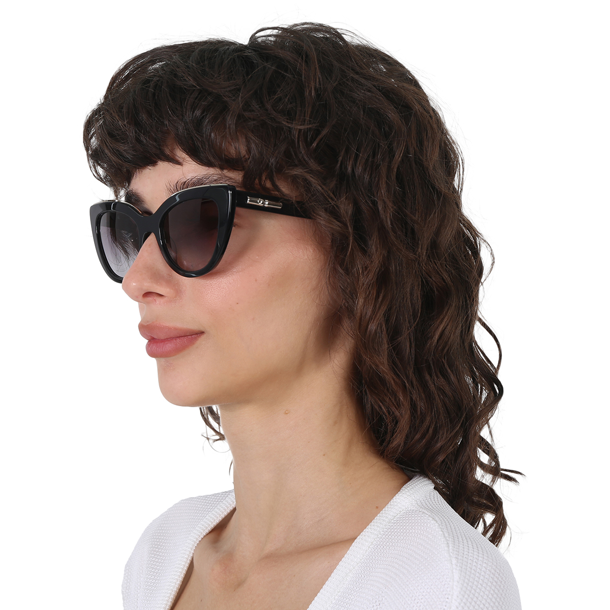Longchamp Grey Cat Eye Ladies Sunglasses LO686S 001 51 886895501057 ...