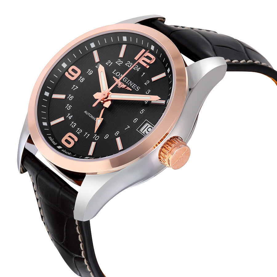 Longines Conquest Classic Black Dial GMT Automatic Men's Watch L2.799.5 ...