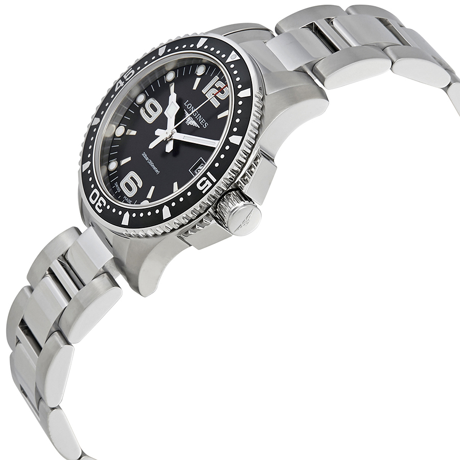 Longines HydroConquest Black Dial 34 mm Ladies L33404566 703200192710 ...