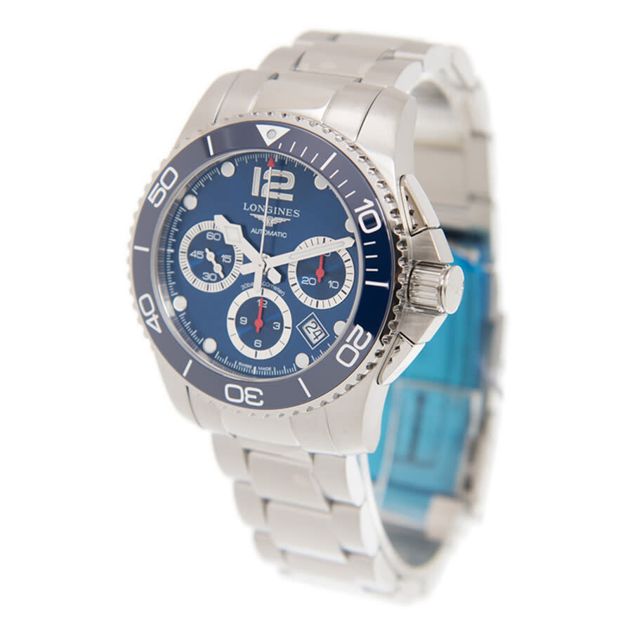 Longines HydroConquest Chronograph Automatic Blue Dial Men's Watch L3 ...