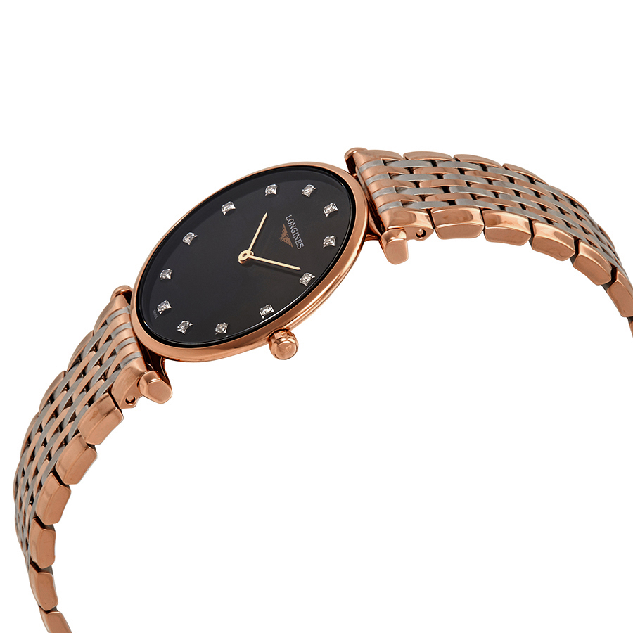 Longines La Grande Classique Black Diamond Dial Ladies Watch L45121577 ...