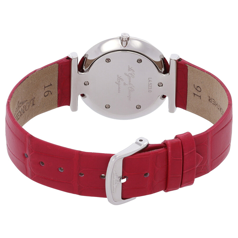 Longines La Grande Classique Quartz Diamond Red Dial Ladies Watch ...