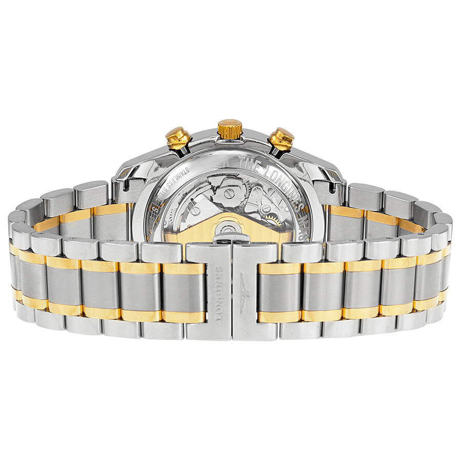 Longines Master Collection Chronograph White Dial Steel and 18k Yellow ...
