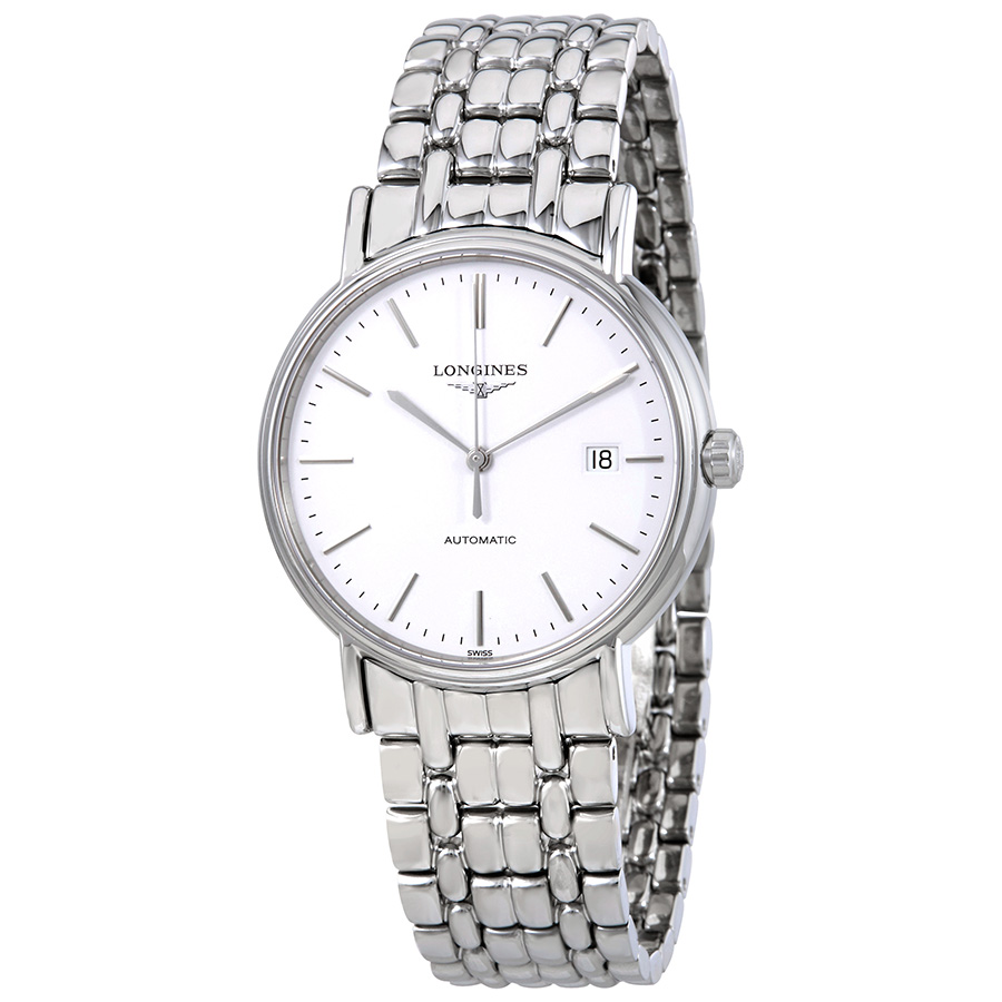 Longines Presence Automatic White Dial Men's Watch L49214126 L4.921.4 ...