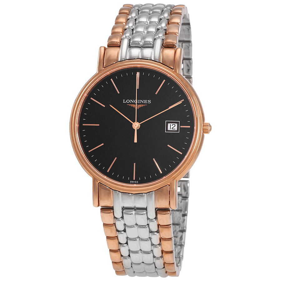 Longines Presence Quartz Black Dial Men's Watch L47901597 - Watches ...