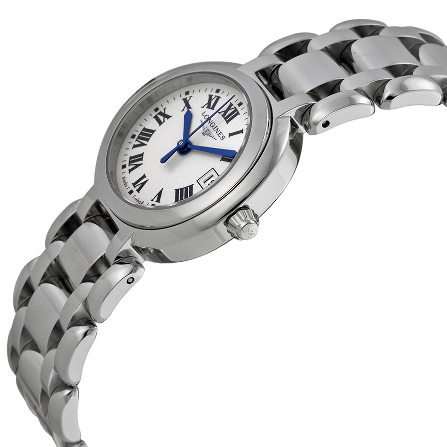 Longines PrimaLuna Silver Dial Stainless Steel Ladies Watch L81104716 L8.110.4.71.6 703200165899 ...
