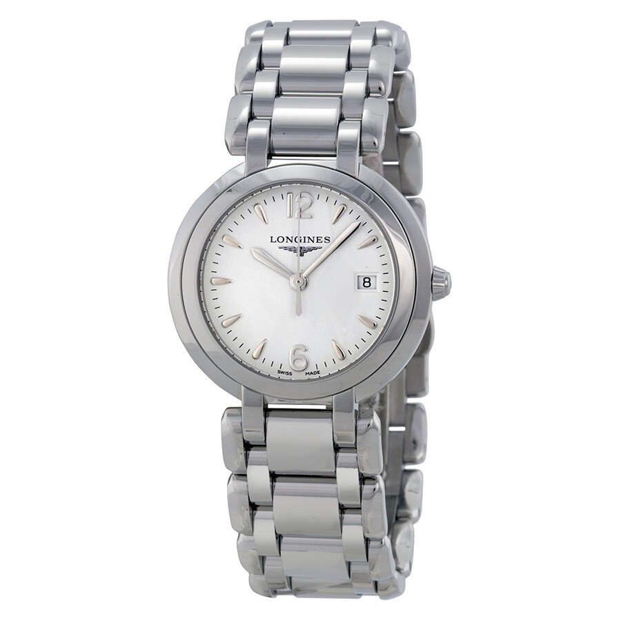 Longines Primaluna White Dial Stainless Steel Ladies Watch L81124166 L8 ...