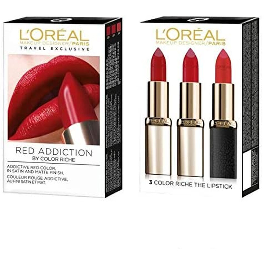 L'Oreal Trio Color Riche Red Obsession 3061376226217 - Jomashop
