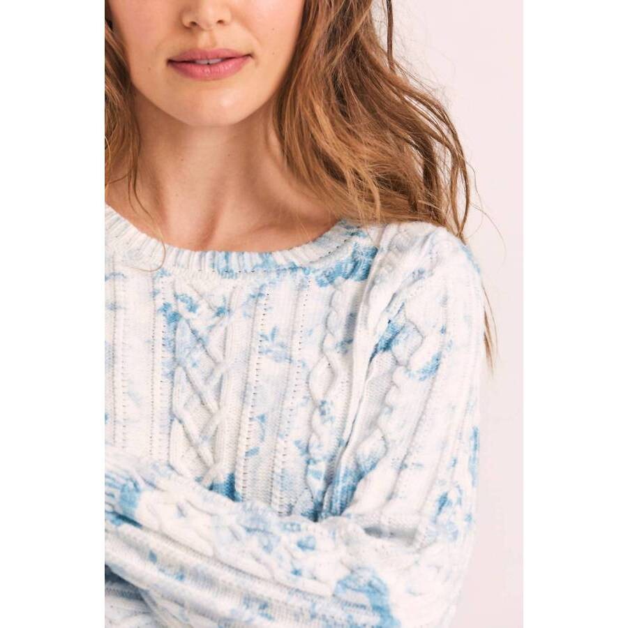 Loveshackfancy Ladies Easton Pullover Light Blue Rain, Size Medium ...