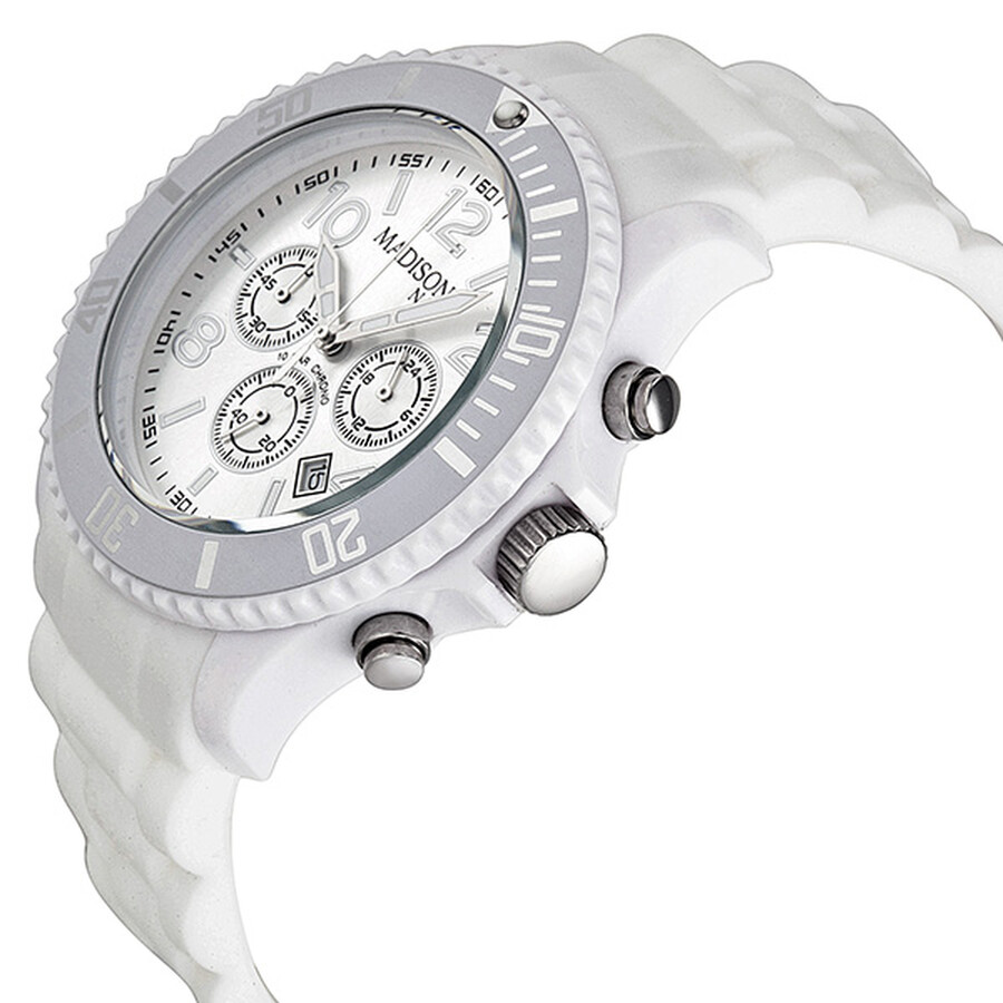 Madison Candy Chronograph White Polycarbonate Unisex Watch U4362 ...