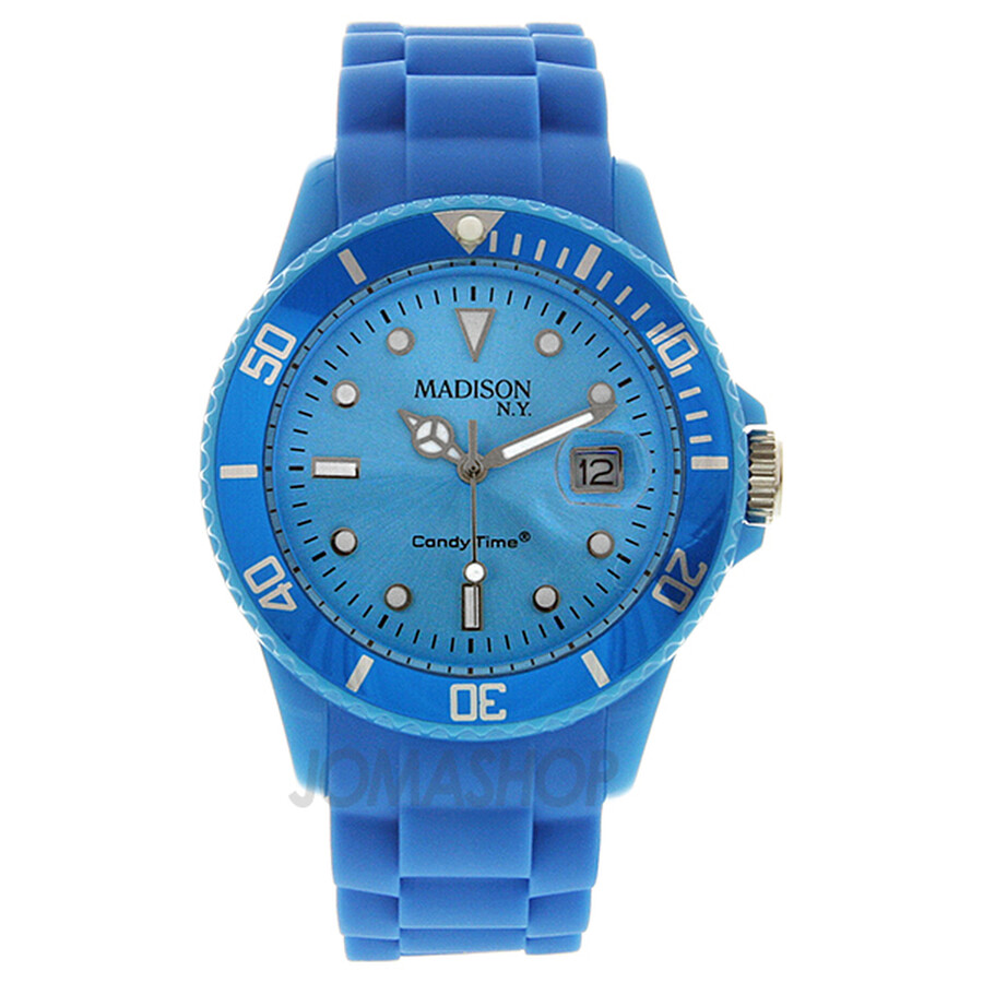 Madison Candy Time Blue Polycarbonate Unisex Watch U4167-06-1 U4167-06/ ...