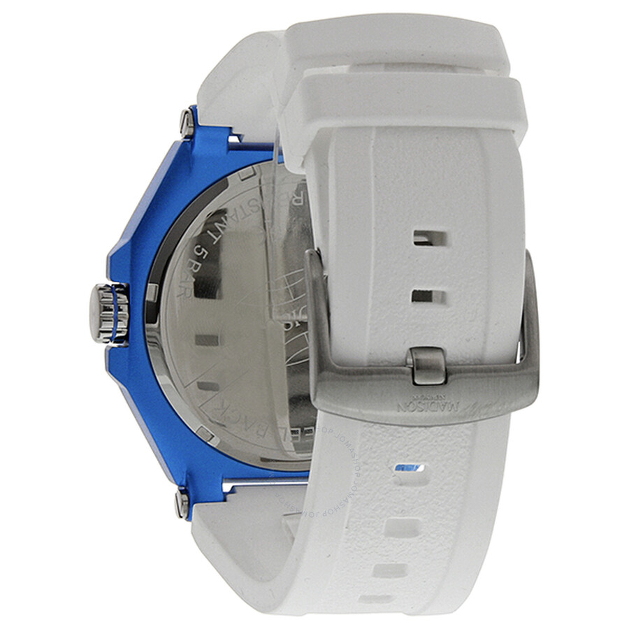 Madison Candy Time White Dial Blue Aluminum Unisex Watch G4452-04 ...