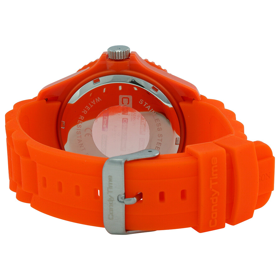 Madison Candy Time XL Orange Polycarbonate Unisex Watch G4167-04-1 ...