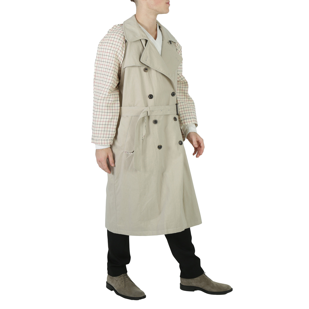 Maison Margiela Men's Colonial Sand Trench Coat, Brand Size 46 (US Size ...