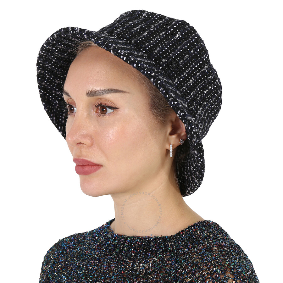 Maison Michel Ladies Black Boucle Jason Bucket Hat, Size Medium ...