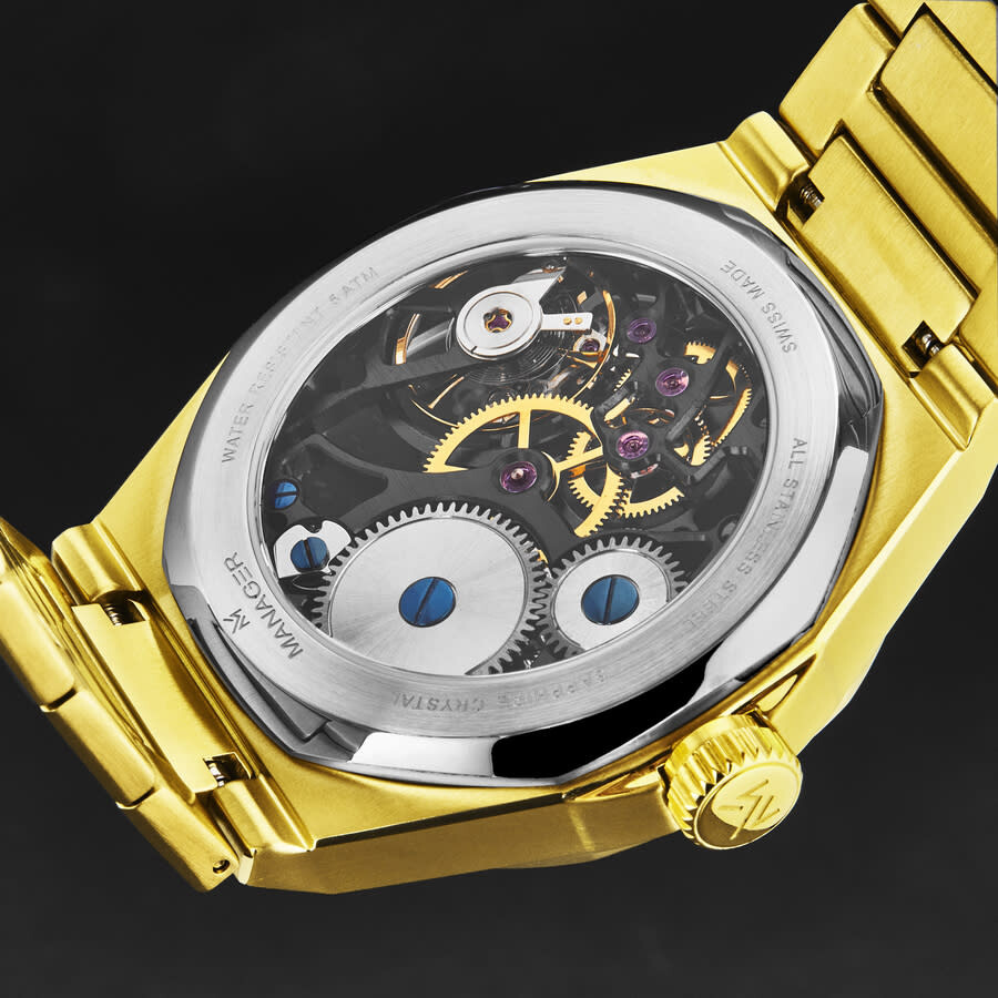 Manager Revolution Hand Wind Black Dial Men's Watch MAN-RM-10-GM ...