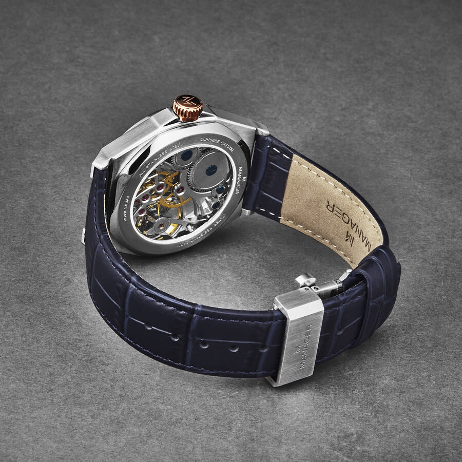 Manager Revolution Hand Wind Blue Dial Men's Watch MAN-RM-03-BL ...