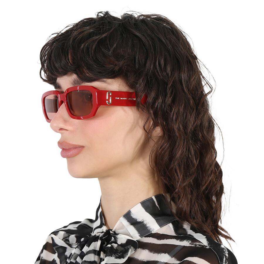 Marc Jacobs Burgundy Rectangular Ladies Sunglasses MARC 614/S 0C9A/4S 56 827886043354 ...