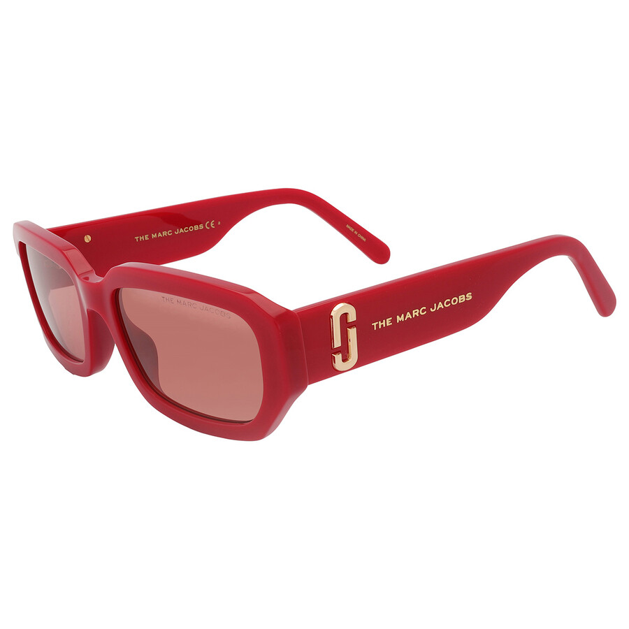 Marc Jacobs Burgundy Rectangular Ladies Sunglasses MARC 614/S 0C9A/4S 56 827886043354 ...