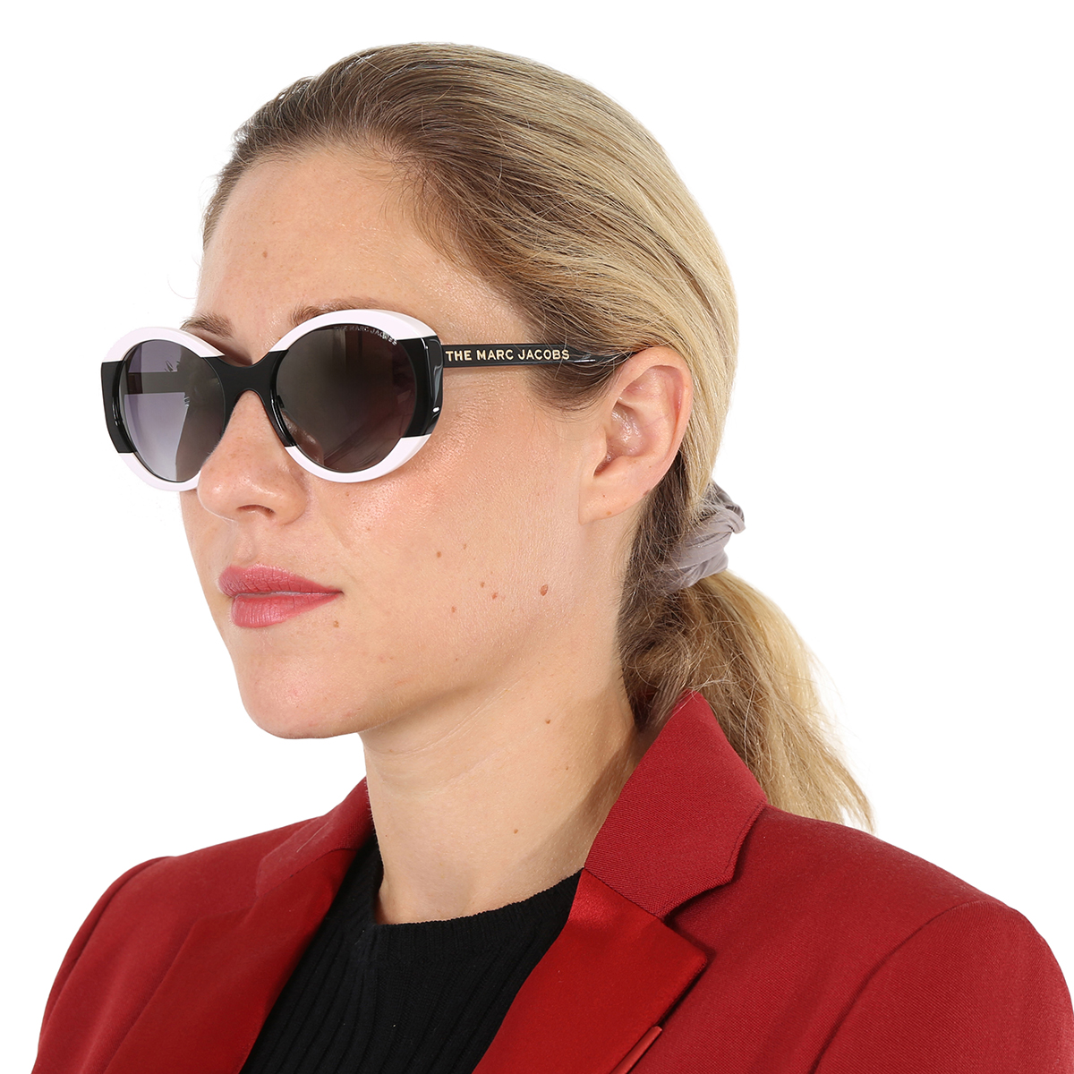Marc Jacobs Grey SF Gold SP Round Ladies Sunglasses MARC 520/S 080S/FQ ...