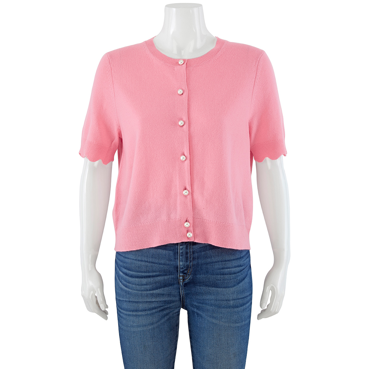 Marc Jacobs Peach Short Sleeved Cashmere Cardigan N6000019-660 ...