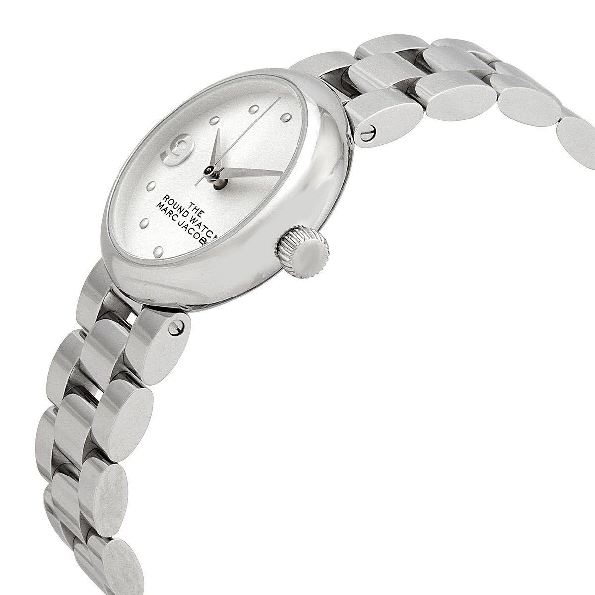 Marc Jacobs The Round Quartz White Dial Ladies Watch MJ0120198989 ...