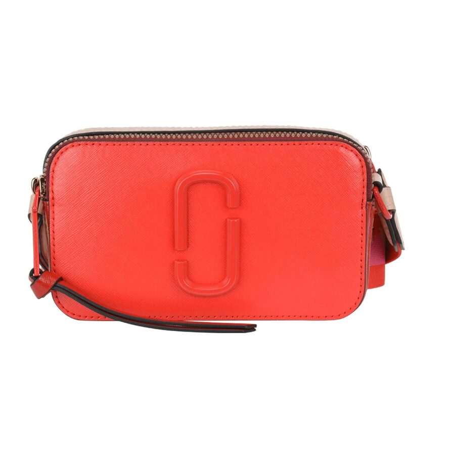 Marc Jacobs The Snapshot Dtm Coated Leather Camera Bag In Poppy Red ...