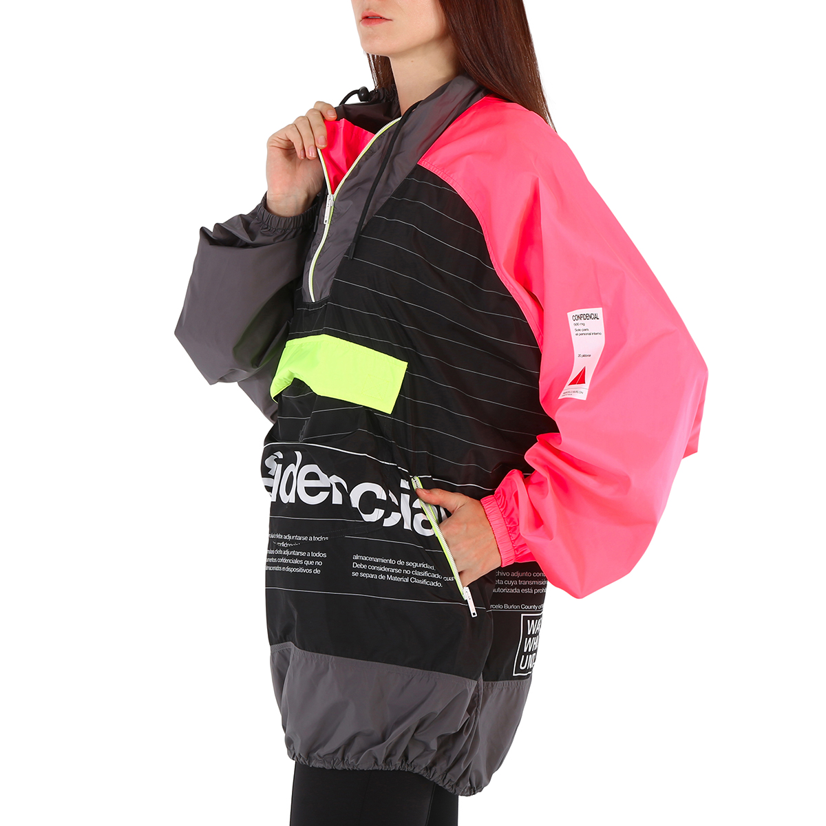Marcelo Burlon Ladies Confidencial Hooded Pullover Jacket, Size Small ...