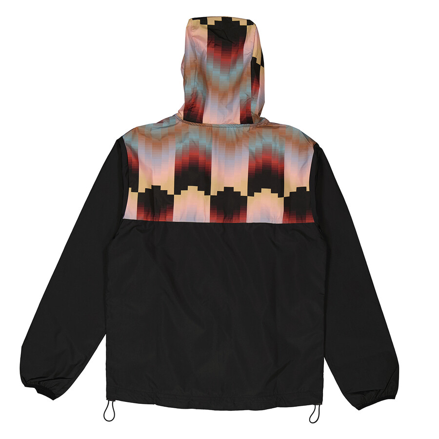 Marcelo Burlon Men's Black Pink County Of Milan Logo Printed Zip-Up ...