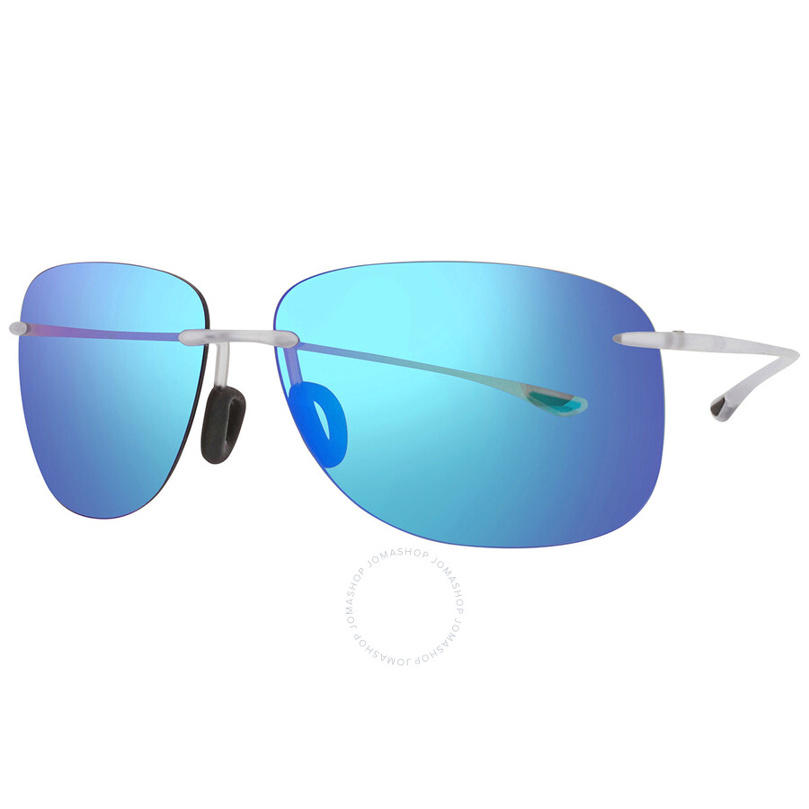 Maui Jim Hikina Blue Hawaii Wrap Men's Sunglasses B445-05CM 62 603429056209 - Sunglasses, Hikina ...