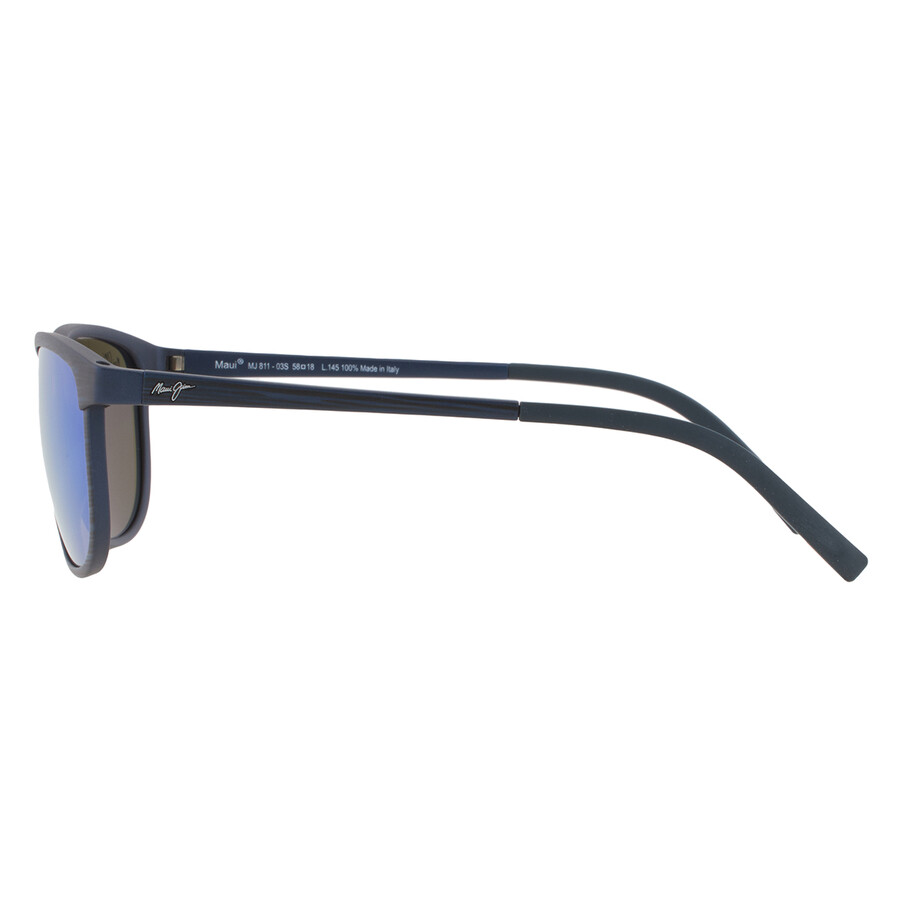 Maui Jim Lele Kawa Blue Hawaii Square Unisex Sunglasses B811-03S 58 ...