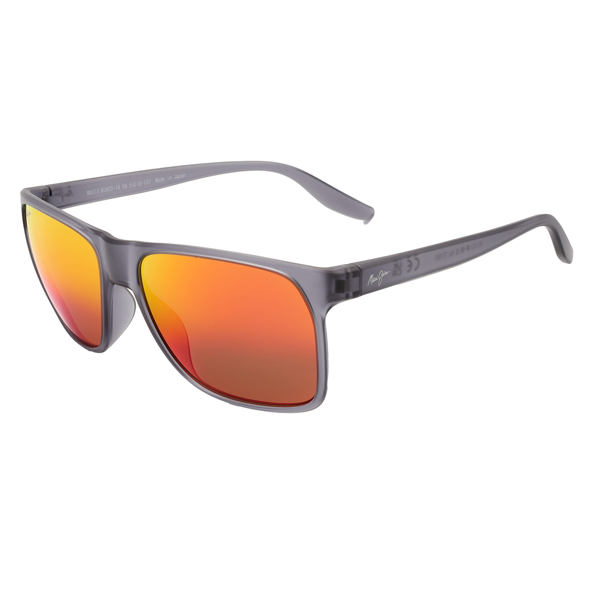 Maui Jim Pailolo Hawaii Lava Rectangular Sunglasses RM603-14 59 ...