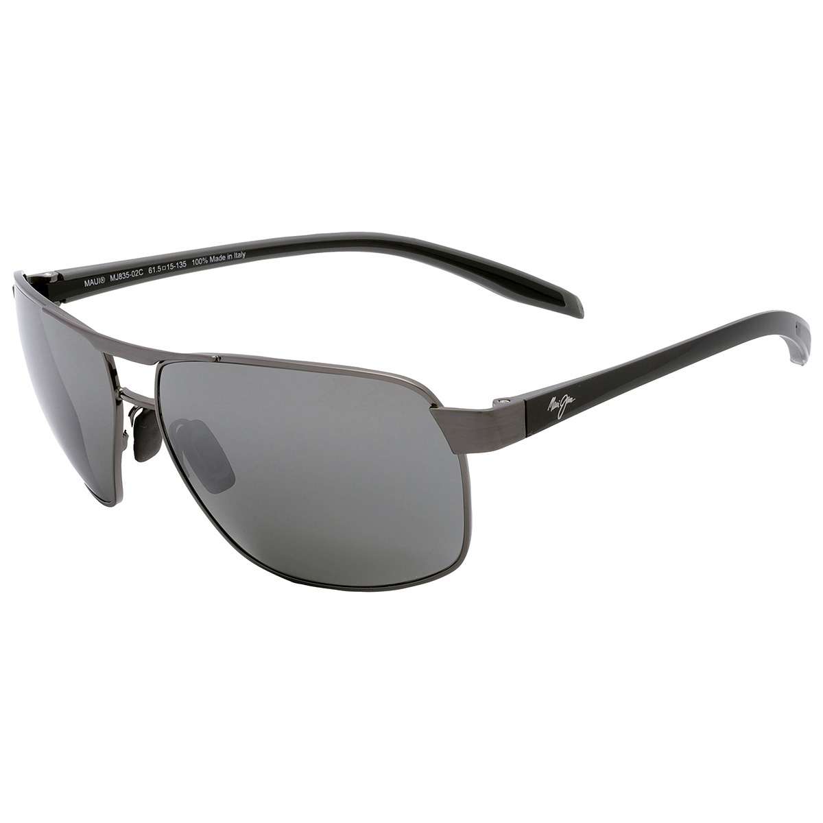 Maui Jim The Bird Nuetral Grey Rectangular Men's Sunglasses 835-02C 62 ...