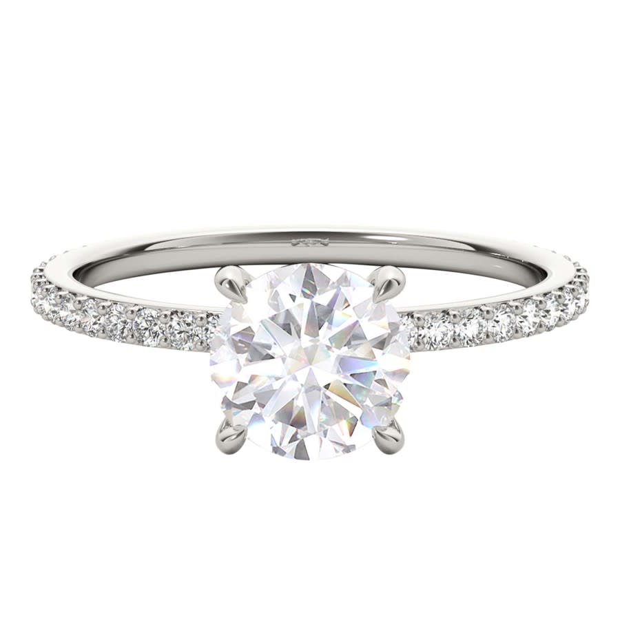 Maulijewels 1.35 Carat Diamond White Moissanite Engagement Rings For ...