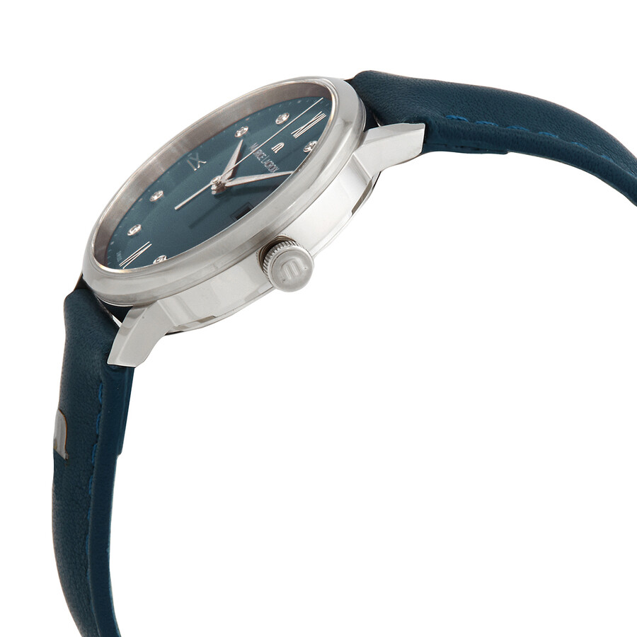 Maurice Lacroix Eliros Quartz Diamond Green Dial Ladies Watch EL1094 ...