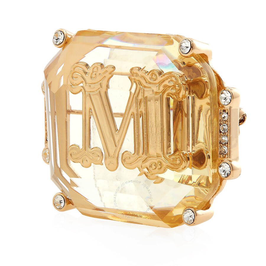 Max Mara Gold Glassy Metal Brooch GLASSY 001 8050994204078 - Jewelry ...