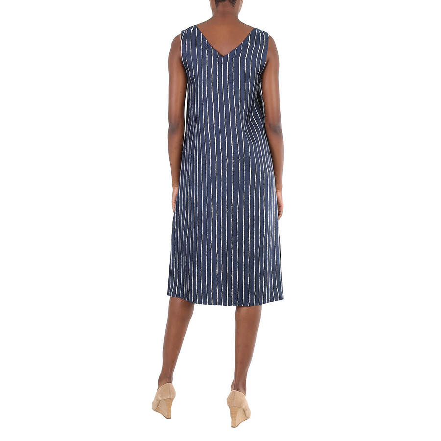 Max Mara Ladies Ultramarine Midas Printed Sleeveless Midi Dress, Brand ...