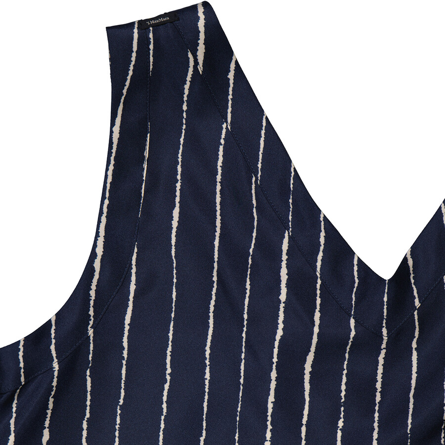 Max Mara Ladies Ultramarine Midas Printed Sleeveless Midi Dress, Brand ...