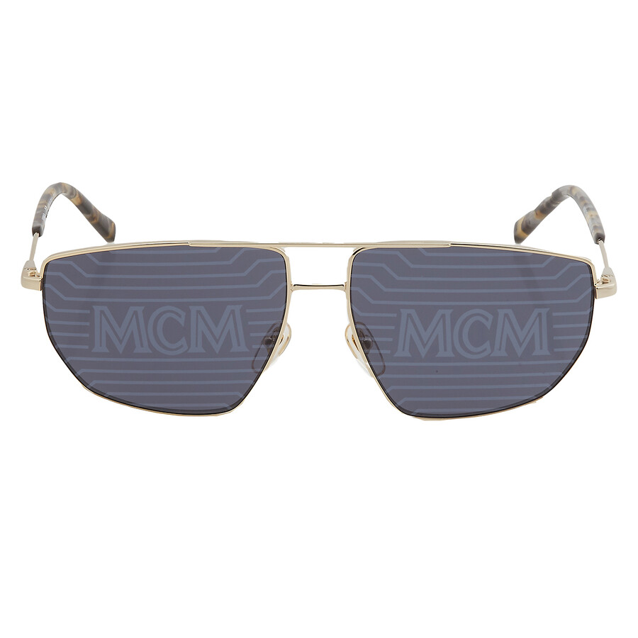 Mcm Blue Logo Rectangular Men's Sunglasses MCM151S 717 60 8809675930252 - Sunglasses, MCM - Jomashop