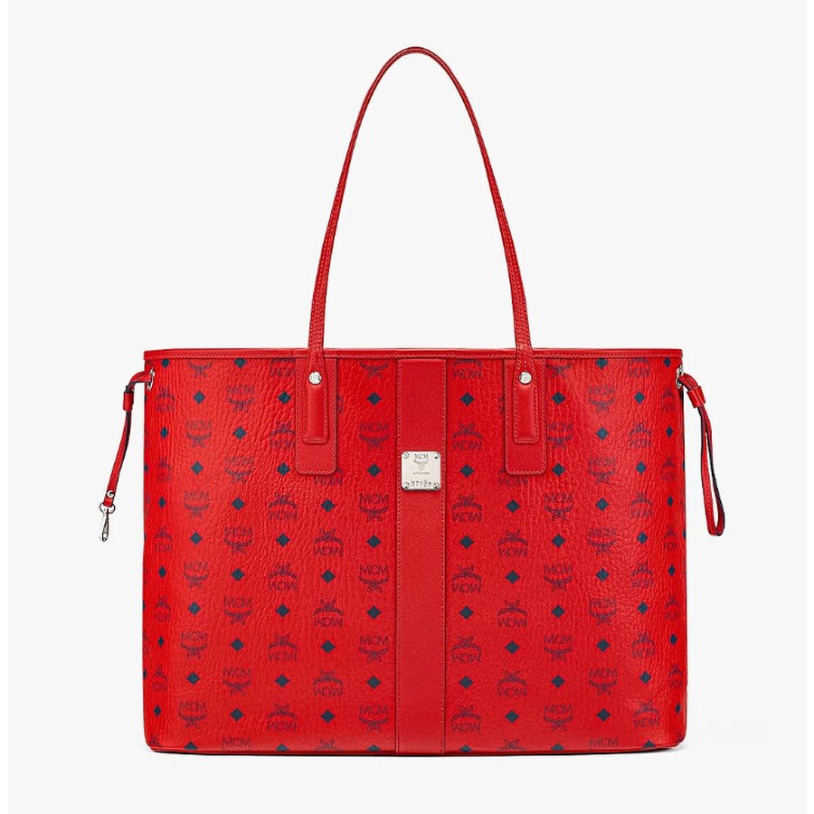 Mcm Candy Red Visetos Reversible Liz Shopper MWPAAVI01XC001 - Handbags ...