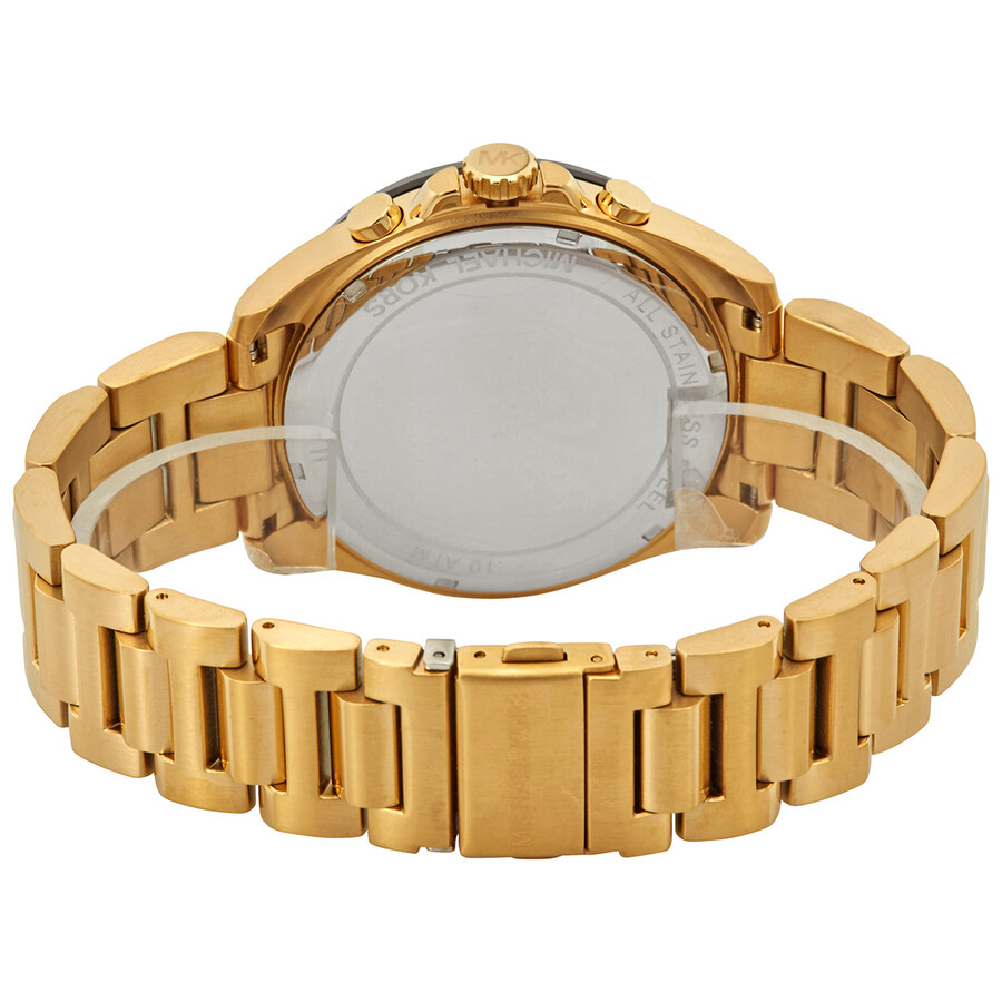 Michael Kors Brecken Chronograph Quartz Crystal Black Dial Men's Watch ...