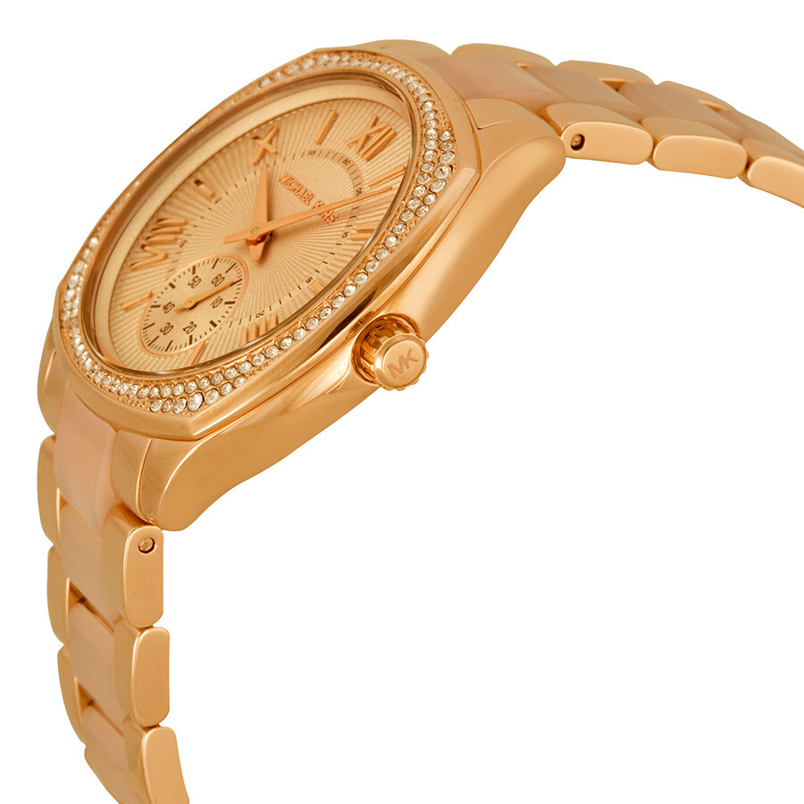 Michael Kors Bryn Rose Dial Rose Gold-tone Ladies Watch MK6135 ...