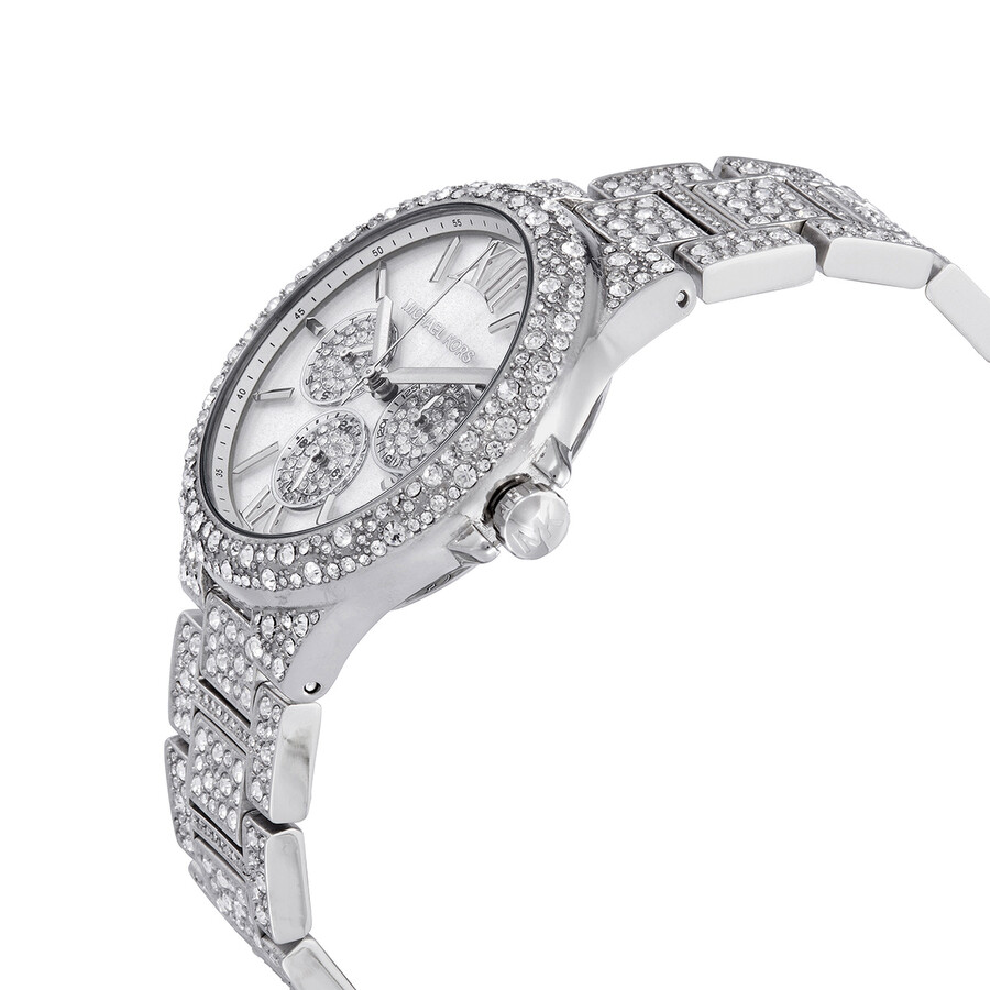 Michael Kors Camille Chronograph Quartz Crystal Silver Dial Ladies ...