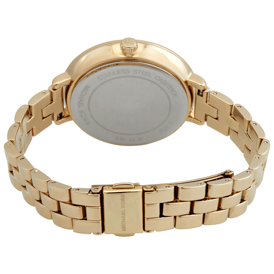 Michael Kors Charley Quartz Crystal Gold Dial Ladies Watch MK4399 ...
