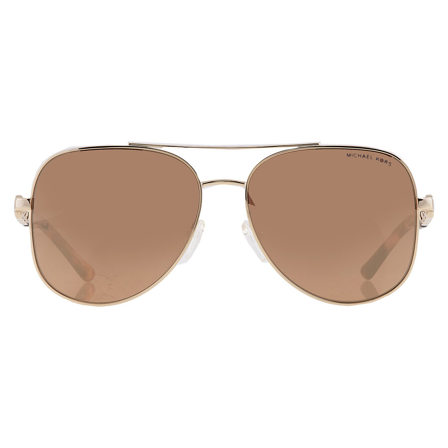 Michael Kors Chianti Gold Mirror Pilot Ladies Sunglasses MK1121 10147P ...